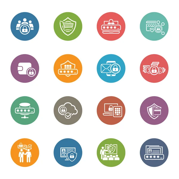 Flat Design Protection and Security Icons Set. Stock Vector Image by ...