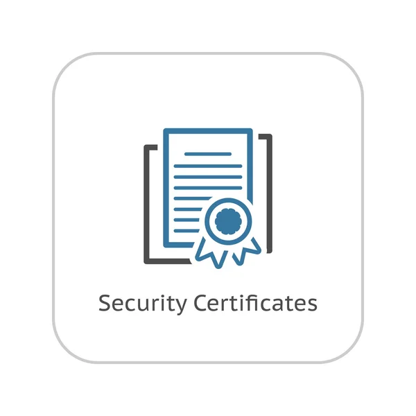 SSL Certificates Icon. Flat Design. Stock Vector Image by ©-=WaD ...