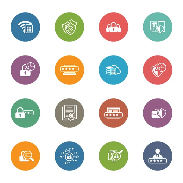Flat Design Security and Protection Icons Set. Stock Vector Image by ...