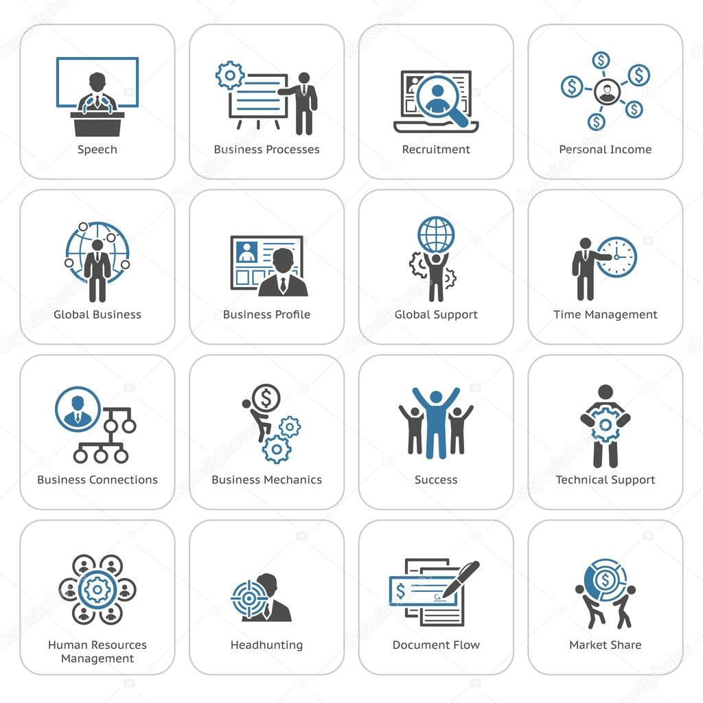 Flat Design Business Icons Set. — Stock Vector © -=WaD=- #87161372 Flat Design Business Icons Set. — Stock Vector © -=WaD=- #87161372