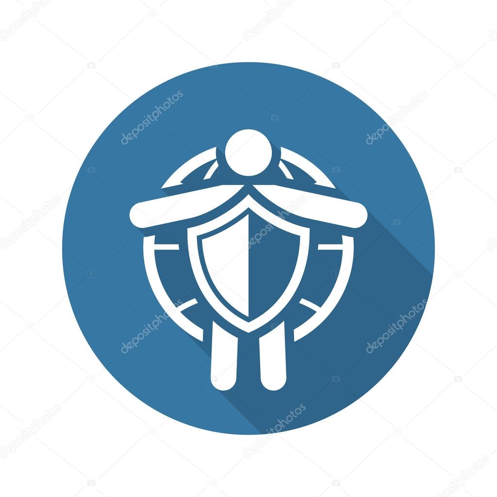 Life Insurance and Medical Services Icon. Flat Design. Stock Vector ...