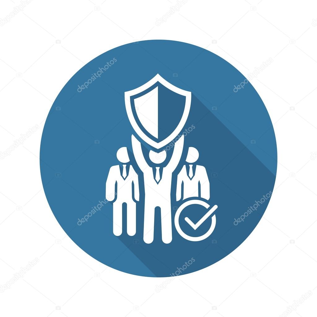 Icono de seguridad privada. Diseño plano . Vector de Stock de ©-=WaD ...