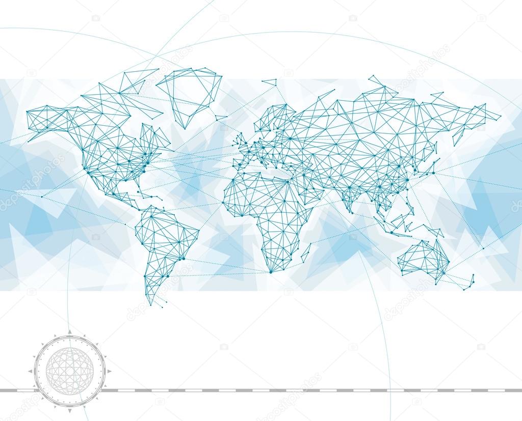 World Map Connection Stock Vector Image by ©jineekeo #117635096