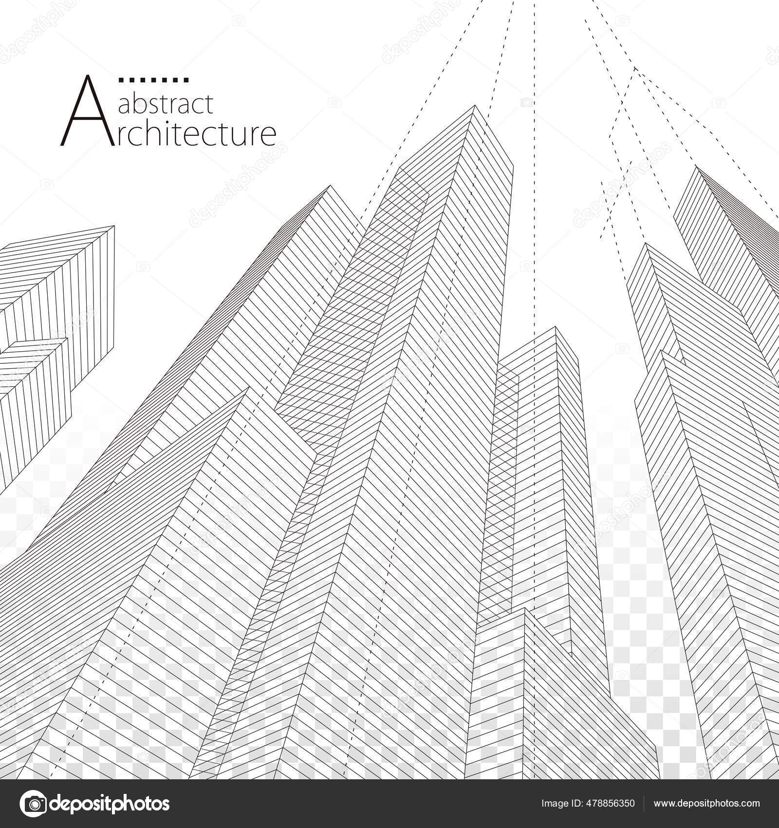 Illustration Linear Imagination Drawing Architecture Urban Building ...