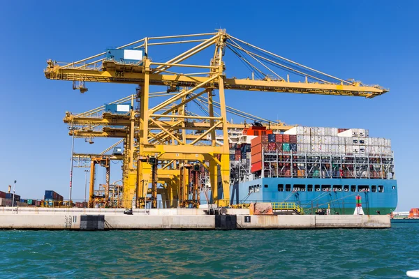 Cargo Ship Loading Containers Stock Photo by ©peresanz 111284490