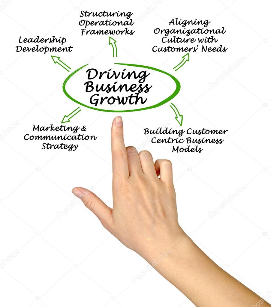 Diagram of Driving Business Growth Stock Photo by ©vaeenma 114571136
