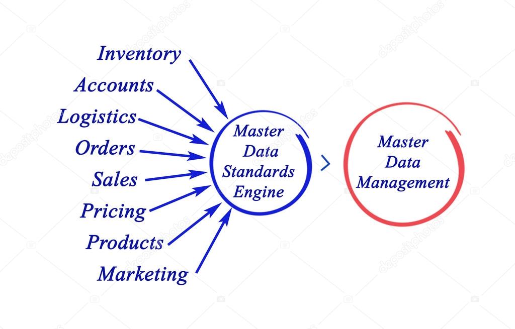 Diagrama de Gestión de Datos Maestros — Foto de stock #115110314 © vaeenma