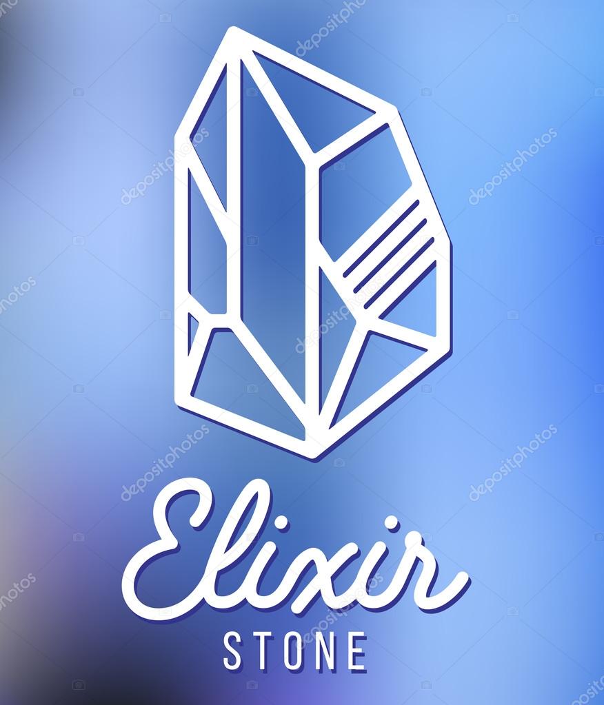 Elixir stone logotype — Stock Vector © yellowpixel #119980132