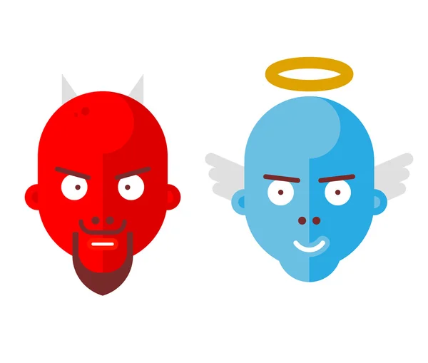 Diablo y angel imágenes de stock de arte vectorial | Depositphotos