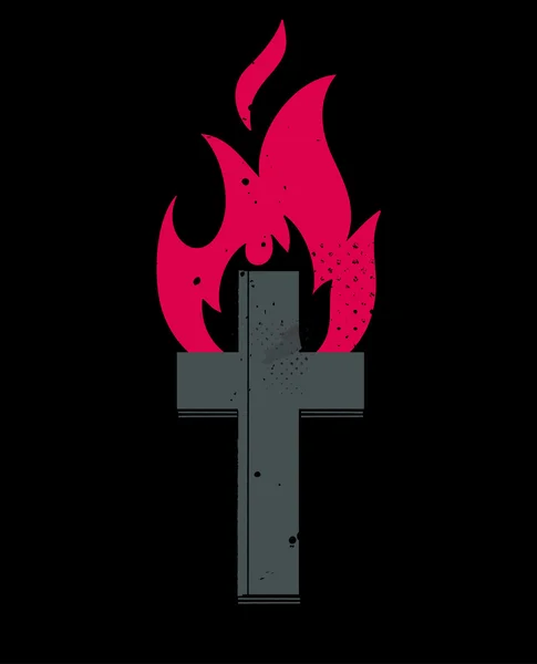 Burning cross Vector Art Stock Images | Depositphotos
