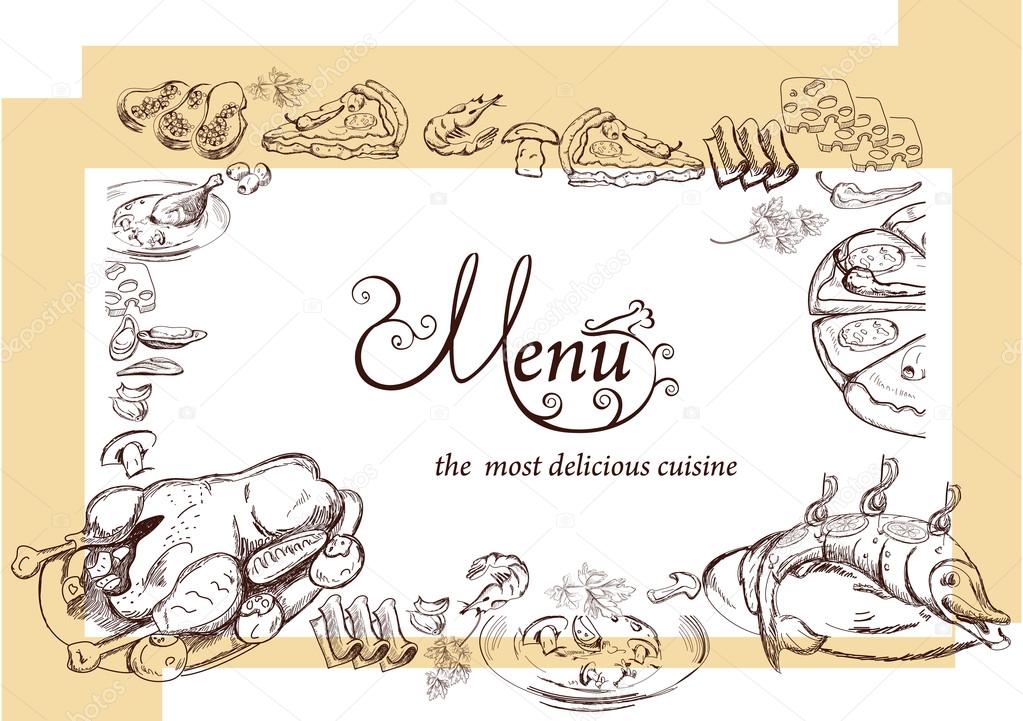 Background on an old book for menu design Stock Vector Image by ...