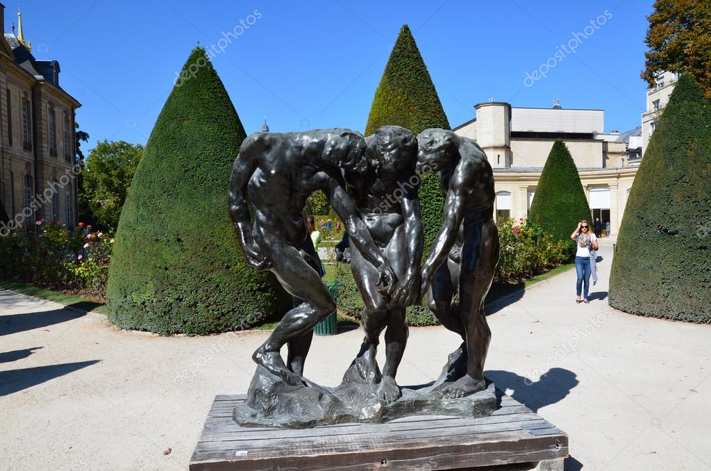 Paris - Museum Rodin. Sculpture of the Three Shades inspired with ...