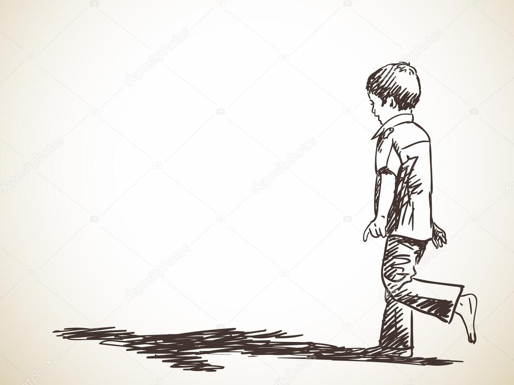 Boy standing on one leg Stock Vector Image by ©OlgaTropinina #111540116