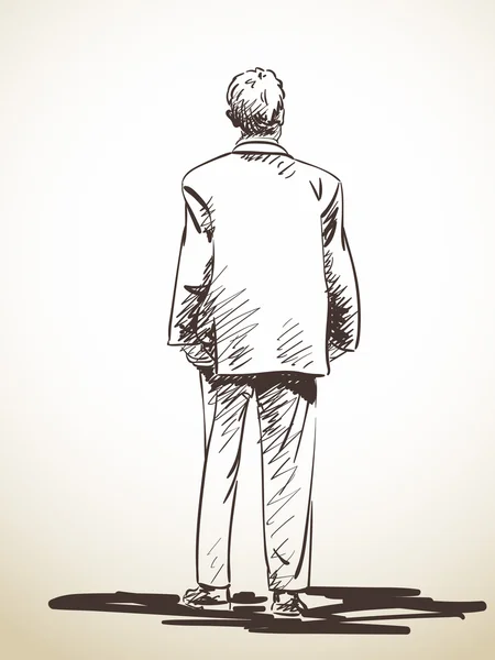 Person Back View Drawing
