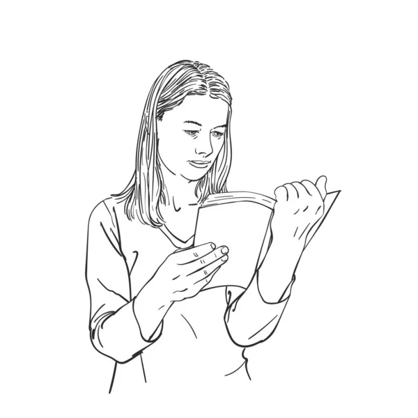 Sketch Open Book Hands Hand Drawn Isolated Vector Line Art Stock Vector ...