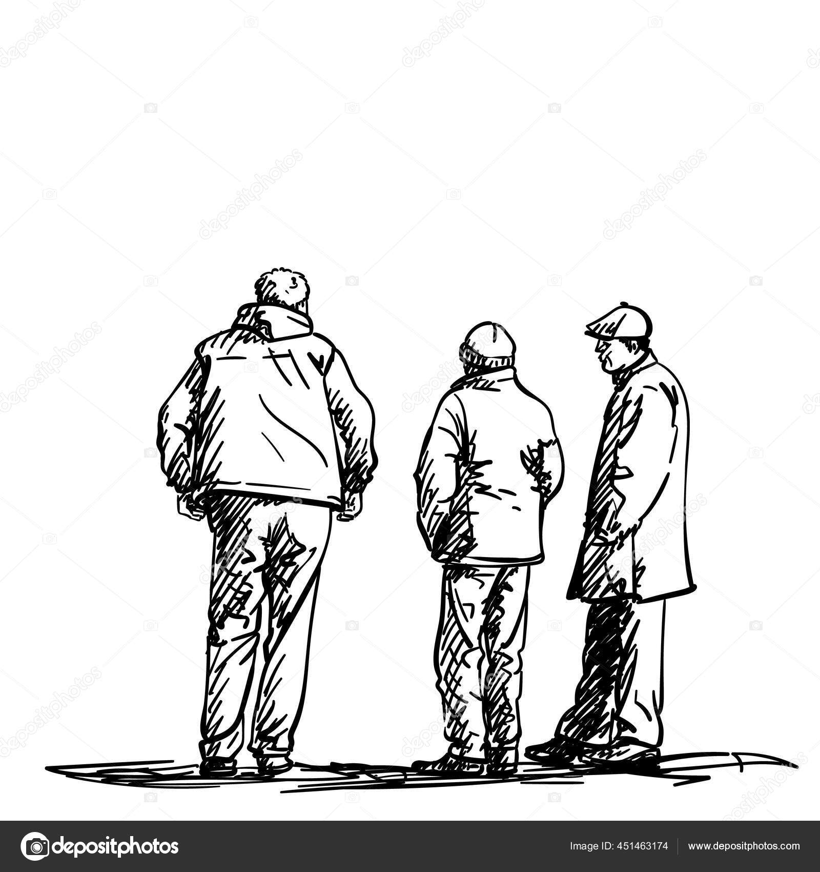 Drawings Of People Standing