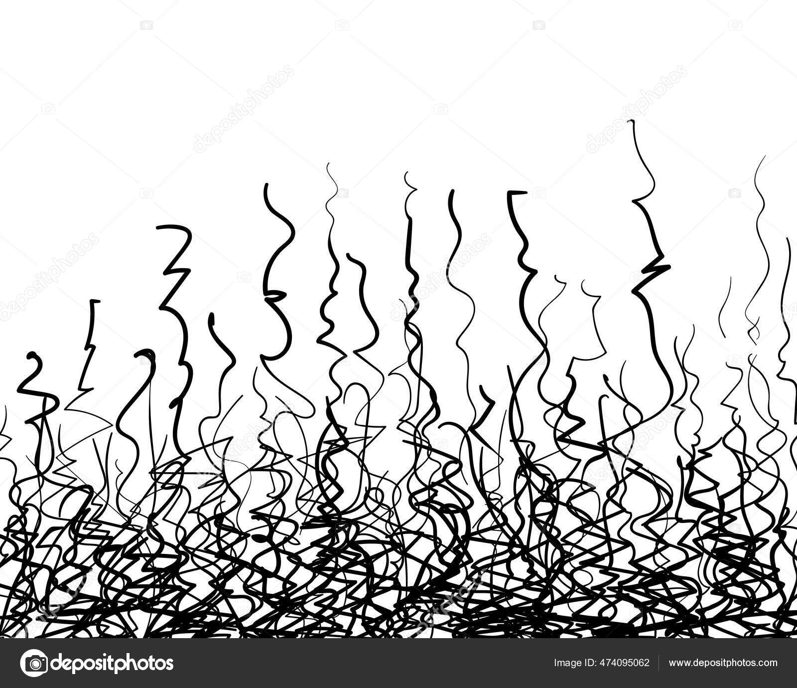 Scribble Wavy Lines Background Blank Space Top Vector Stock Vector by ...