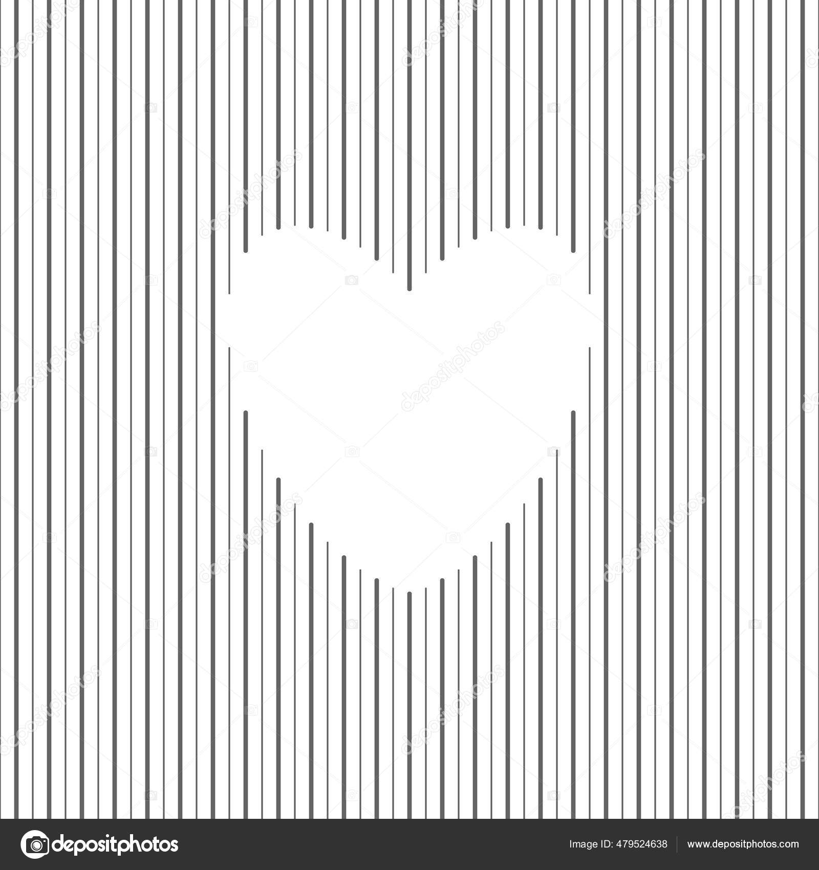 Forma Del Corazón Sobre Fondo Rayado Vector Blanco Negro Elemento ...
