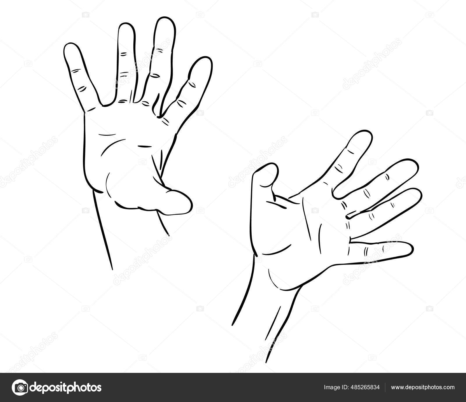 Left Hand Reaching Out Drawing