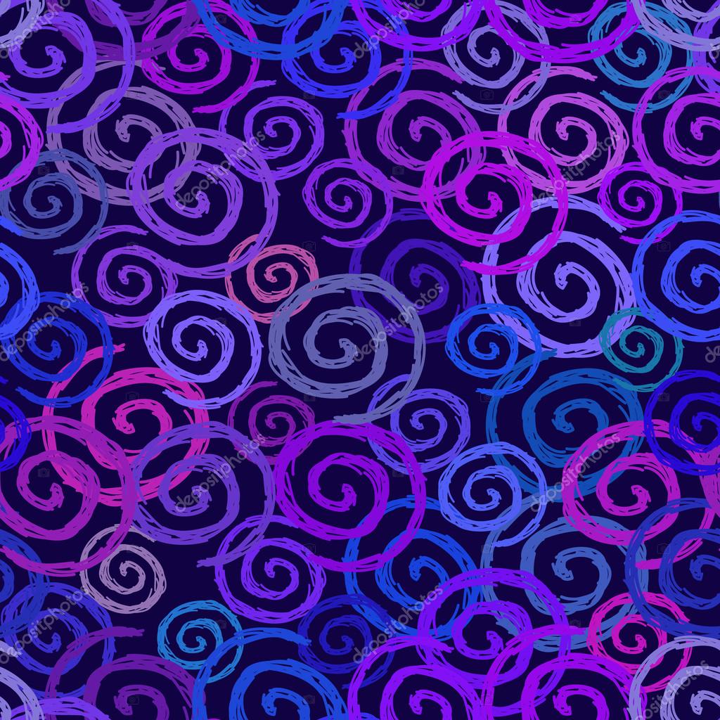 Neon blue scribble spiral pattern Stock Vector Image by ©OlgaTropinina ...