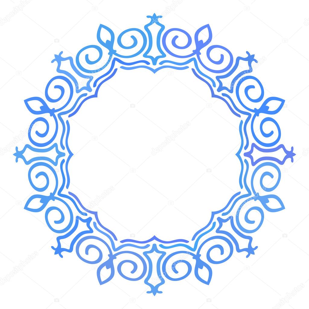 Round Blue Borders And Frames