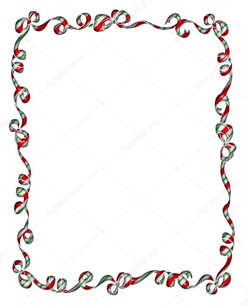 Christmas Ribbon Border Clip Art