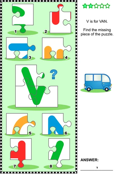 ABC learning educational puzzle - letter N (needles) ⬇ Vector Image by ...