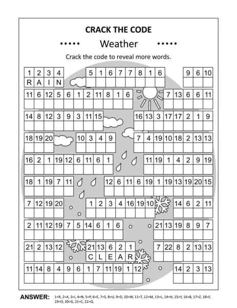 Crack Code Word Game Codebreaker Word Puzzle Various Christmas Holiday ...