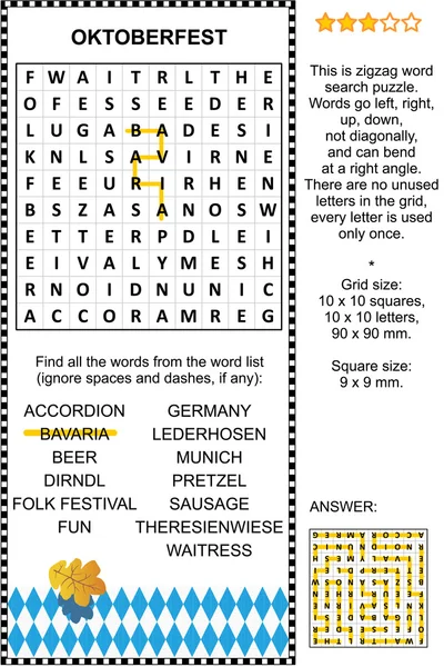 Landforms Themed Zigzag Word Search Puzzle Suitable Both Kids Adults ...