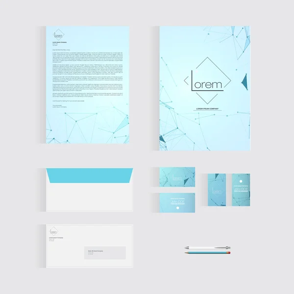 Blue Stationery Template Design for Your Business Stock Vector Image by ...