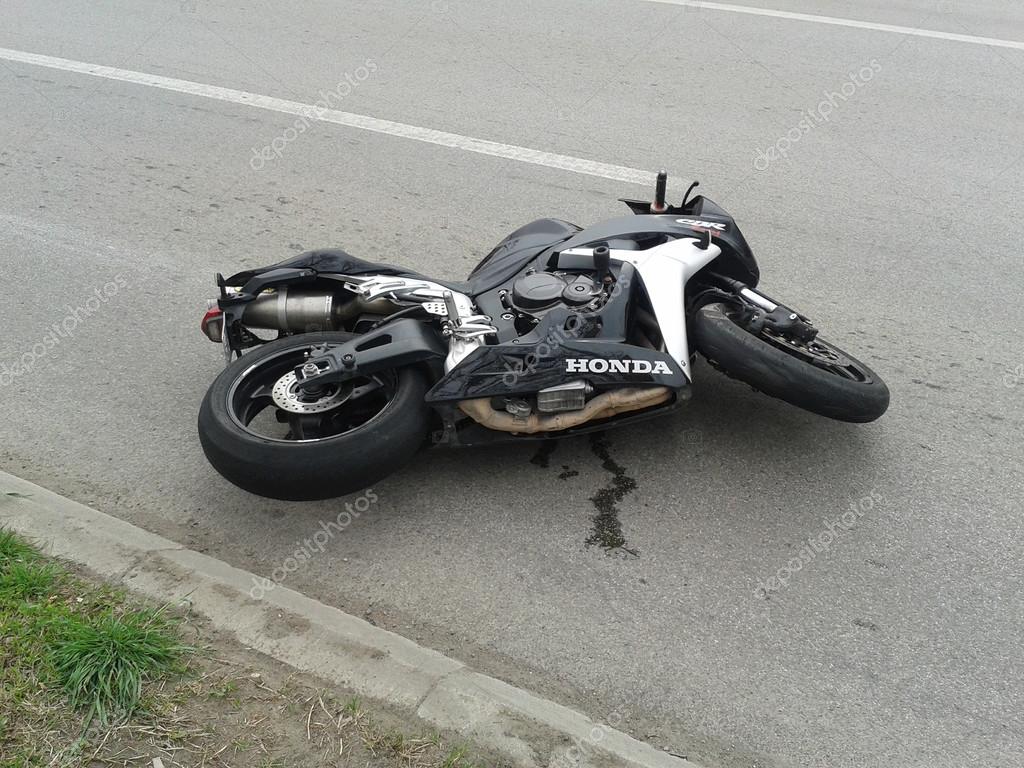 Pictures: motorcycle wreck | Honda Motorbike Accident – Stock Editorial ...