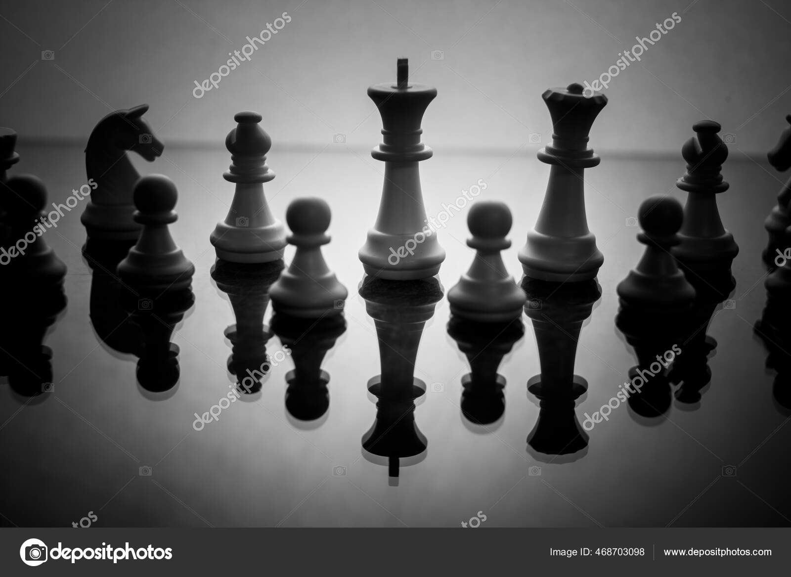 King Chess Game Isolated White Background Symbol Leader — Stock Photo ...