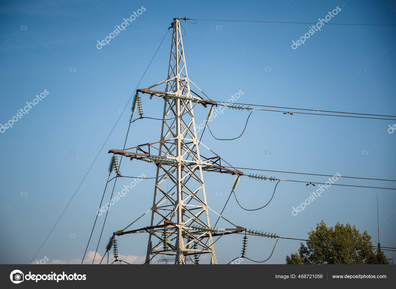General View High Voltage Substation Switches Disconnectors Stock Photo ...