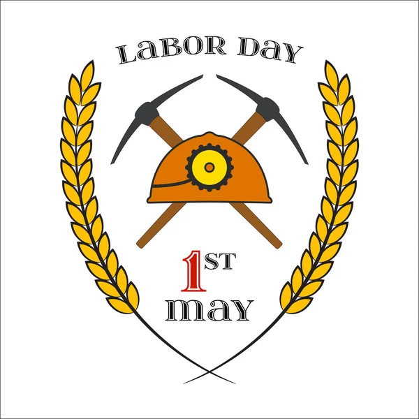 May 1st. Labor Day. Crossed pickaxes, symbol of work Stock Vector Image ...