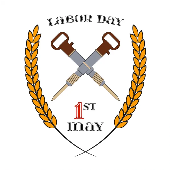 May 1st. Labor Day. Crossed pickaxes, symbol of work Stock Vector Image ...