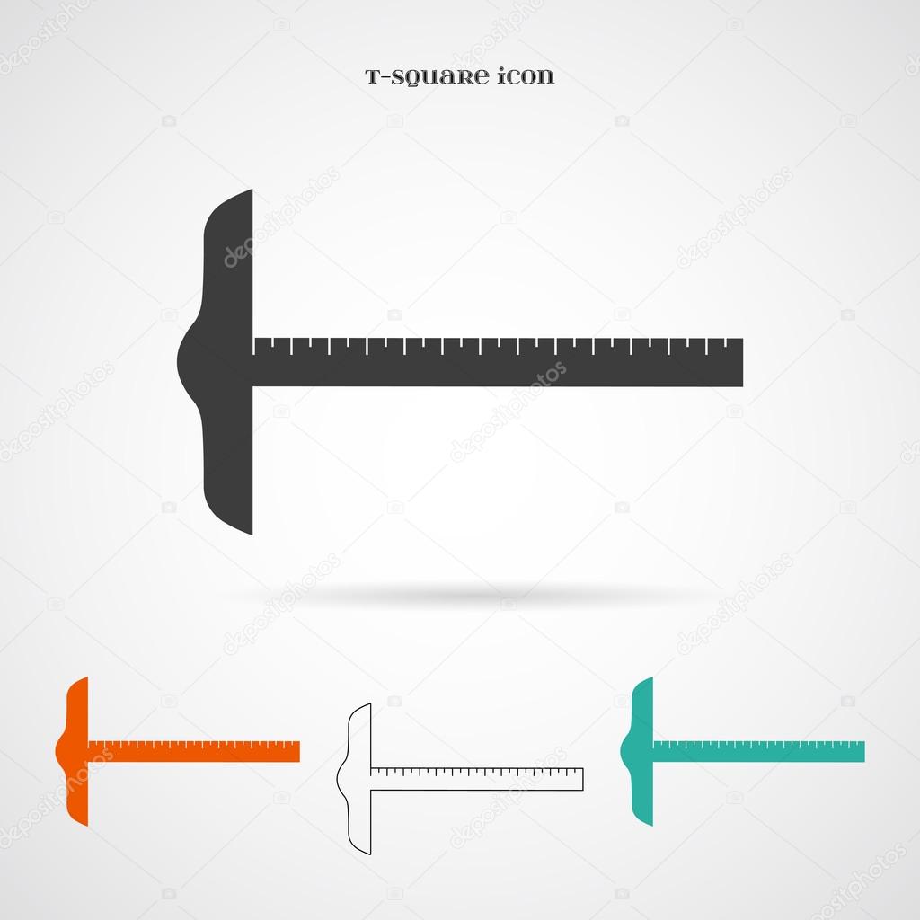 Vector Illustration of T- square Icon Stock Vector Image by ©McAndy ...