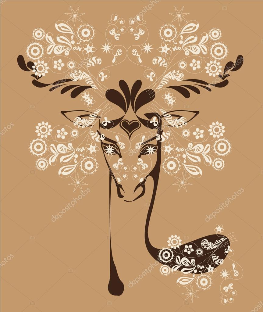 Silhouette picture stylized deer Stock Vector Image by ©bonairina ...