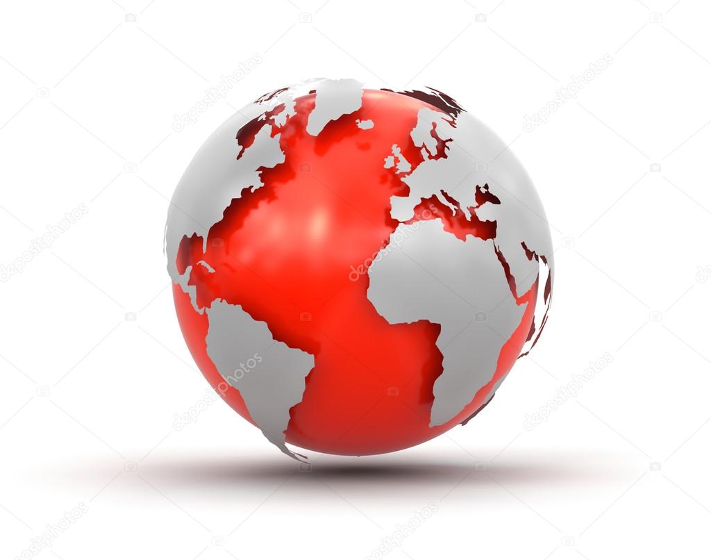 3d Globe (clipping path included) Stock Photo by ©panama555 60591439
