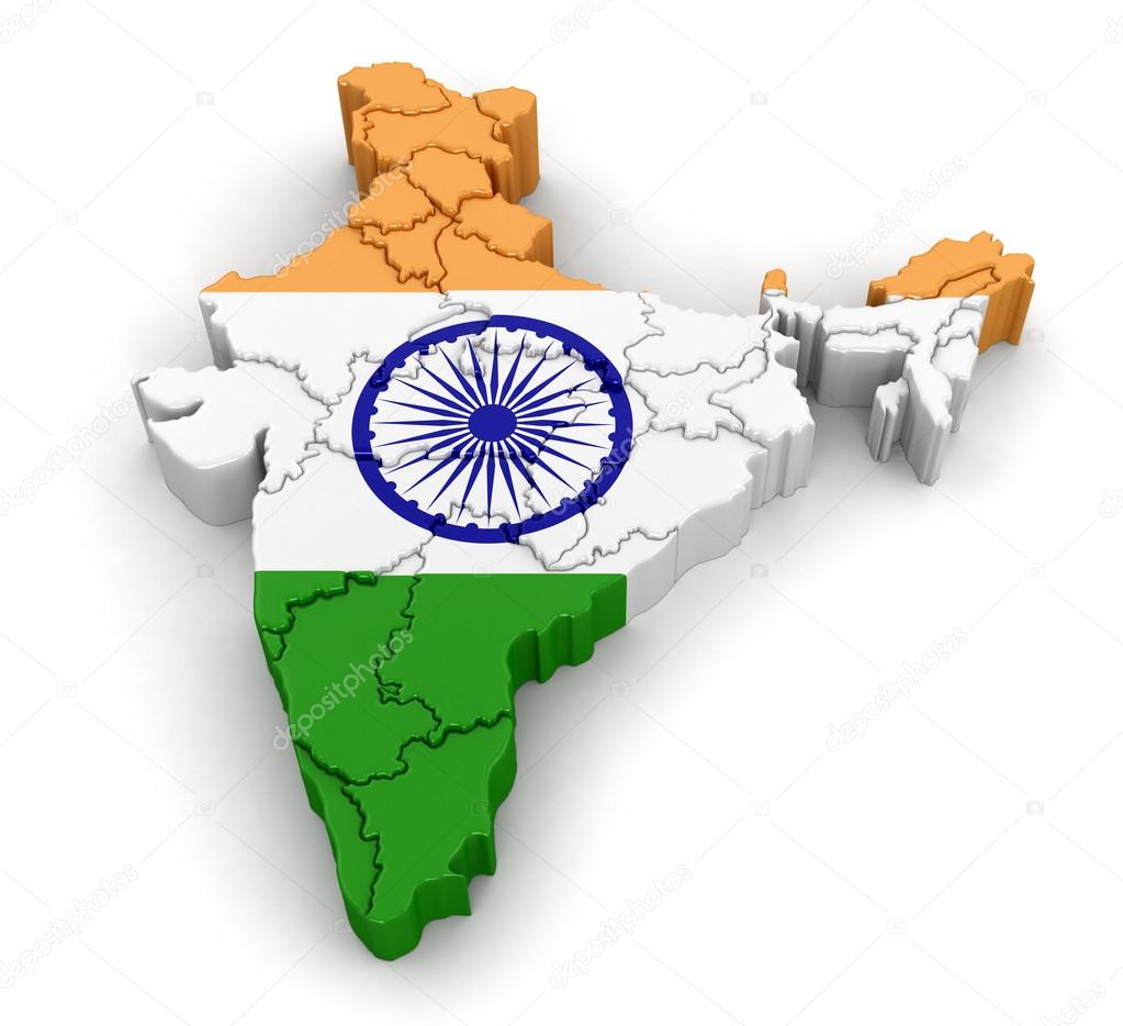 Map of India — Stock Photo © panama555 #83005666