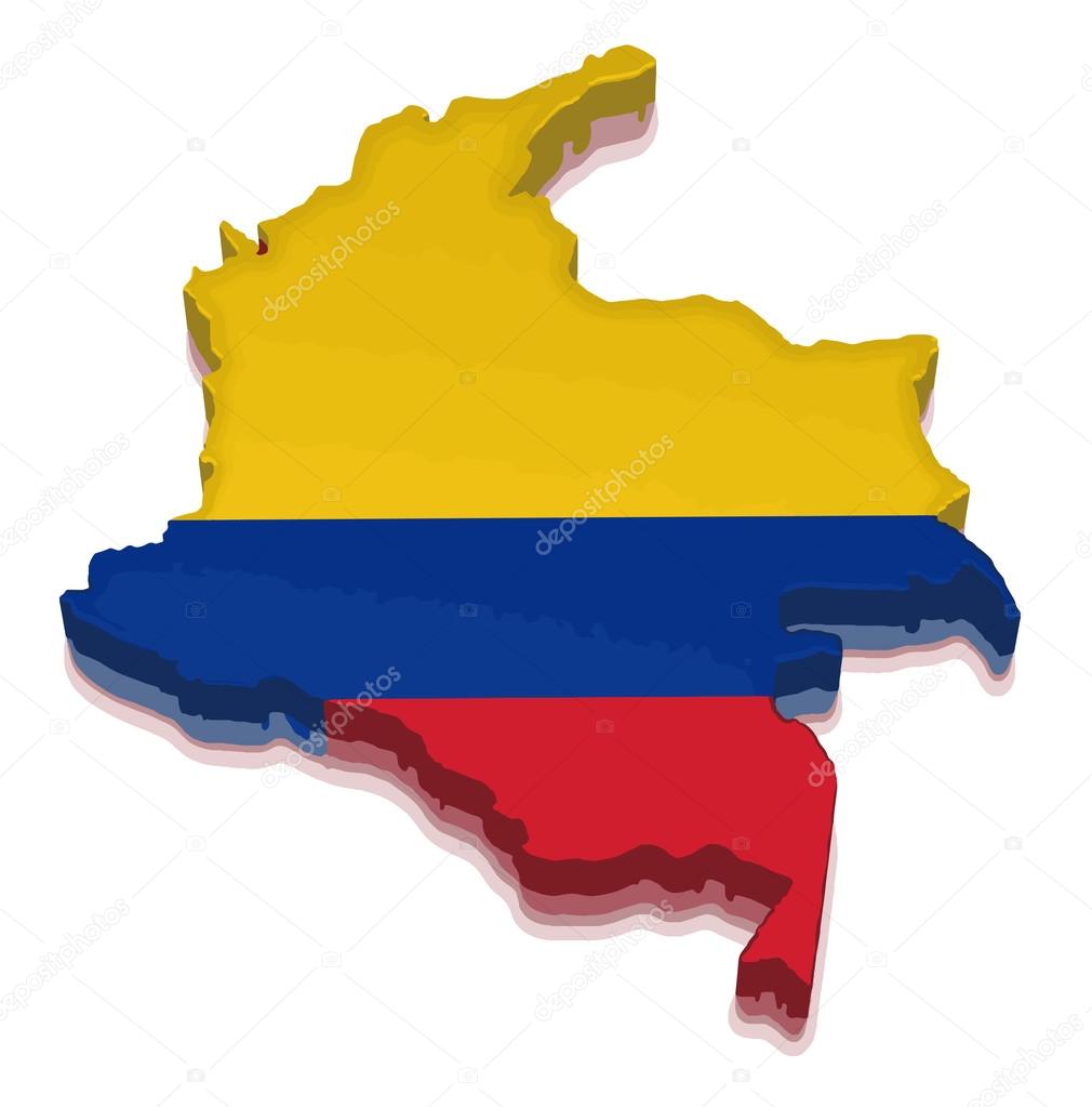 El mapa de Colombia — Vector de stock © panama555 #83412118