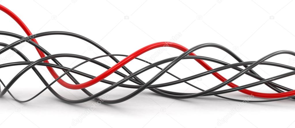 Colored cables. Image with clipping path. — Stock Photo © panama555 ...