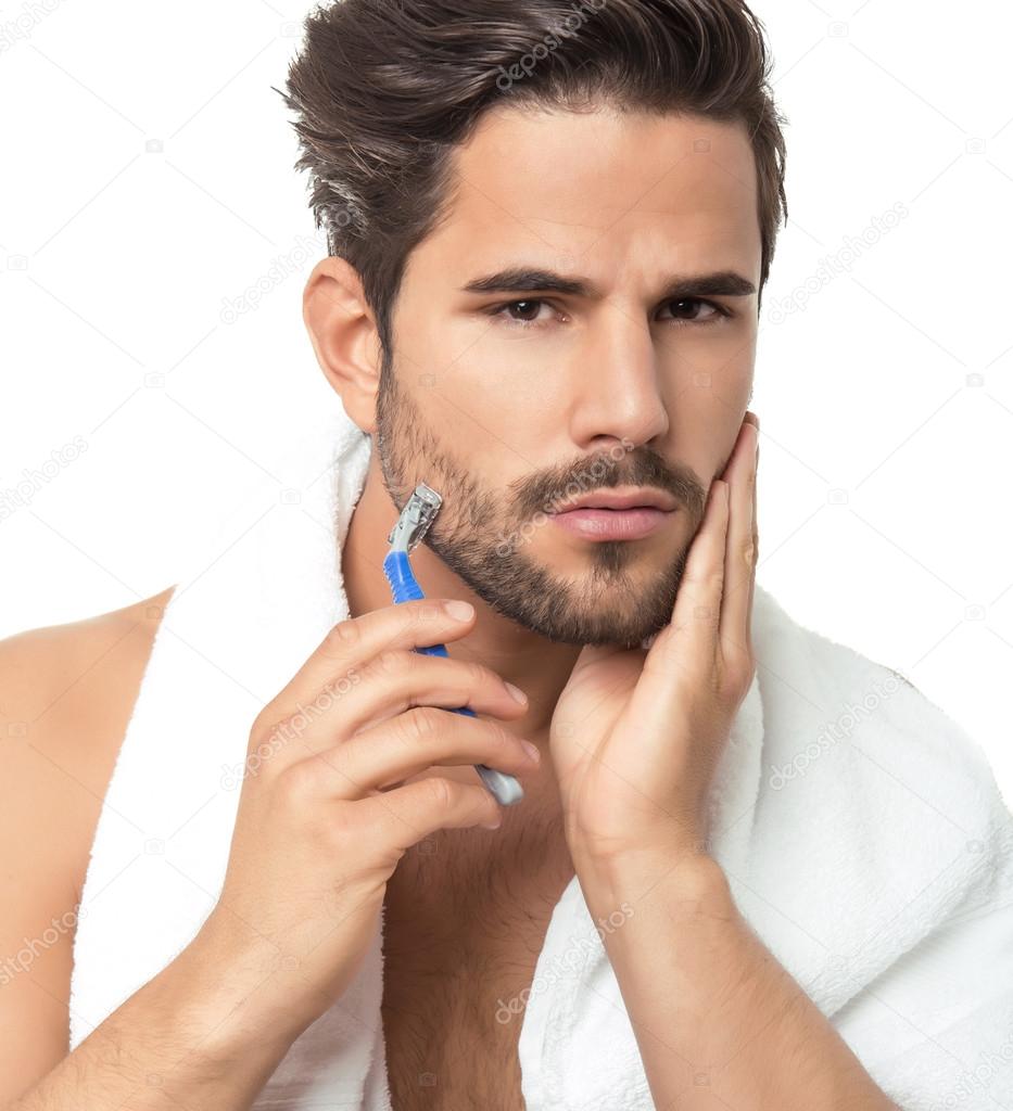 Man performing morning routine — Stock Photo © Anetta #91603120