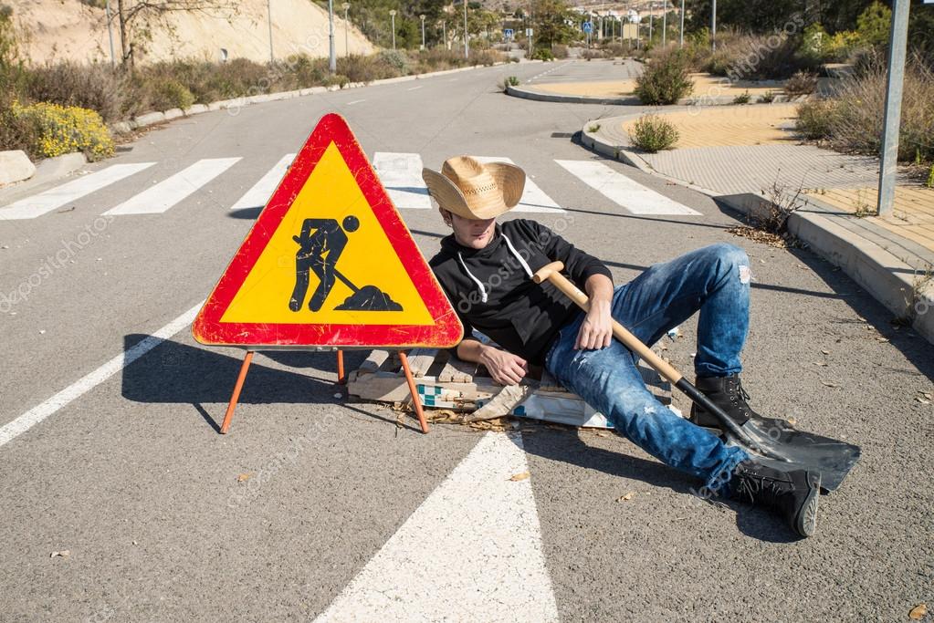 Lazy construction worker — Stock Photo © OlafSpeier #106135932