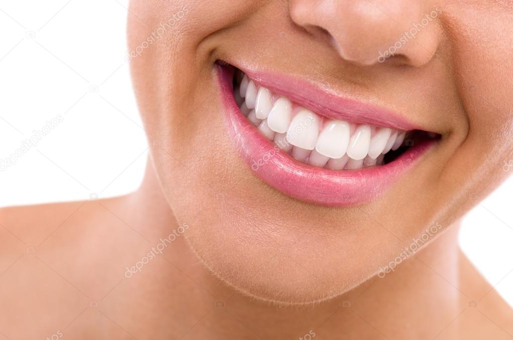 Woman's open mouth, perfect teeth — Stock Photo © luckybusiness #53326727