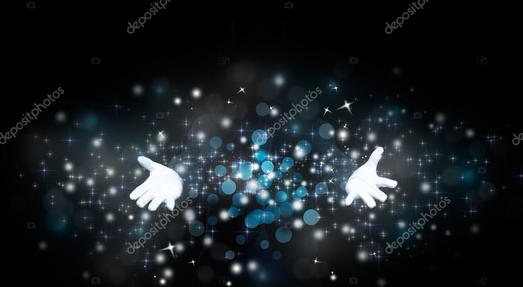 Magician hands with magic Stock Photo by ©luckybusiness 90061704