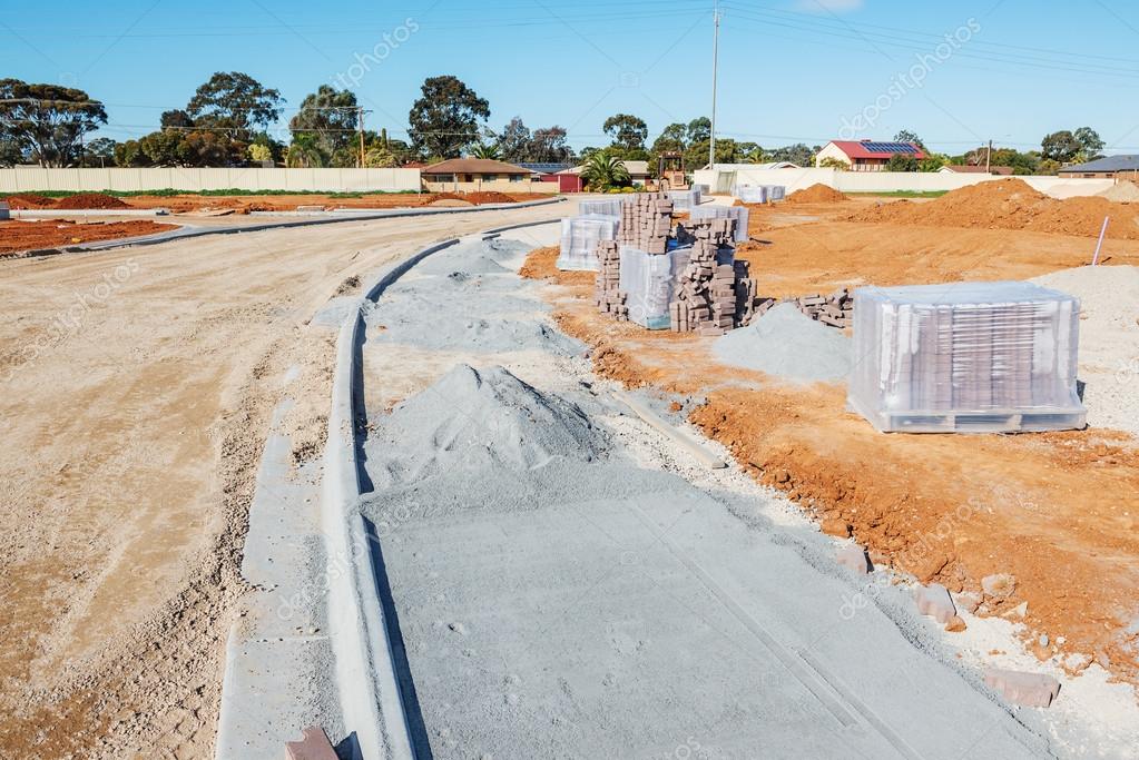New sidewalk construction — Stock Photo © levkro #113602670