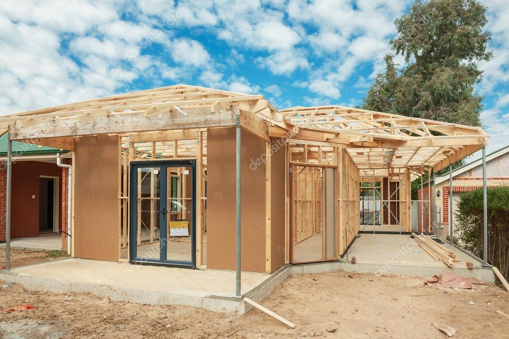 New home construction framing. Stock Photo by ©levkro 71411857
