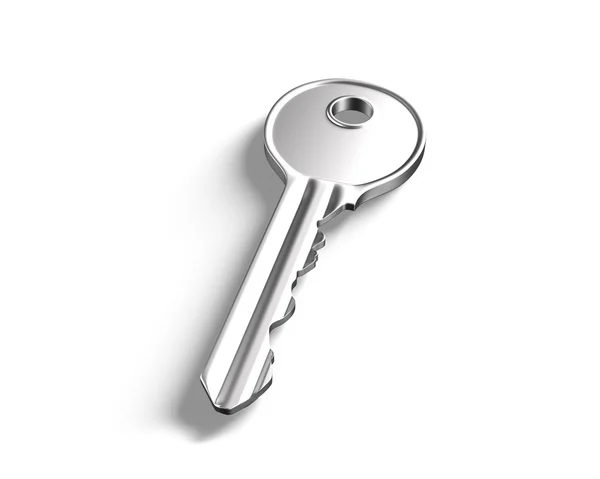 3D silver key — Stock Photo © bruesw #106551158