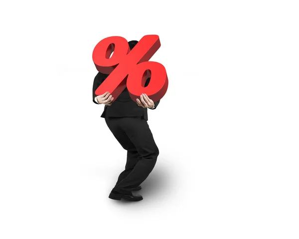 3d man carrying big red word problem on his back isolated on white ...