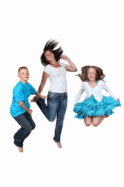 Happy kids jumping — Stock Photo © Gelpi #153324282